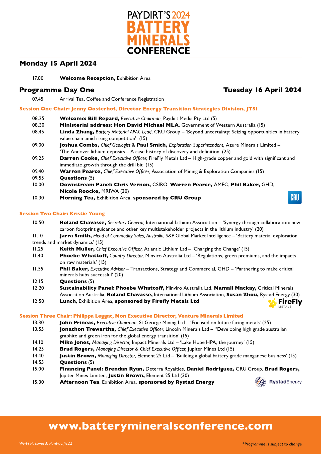 2024 Programme | Battery Minerals Conference
